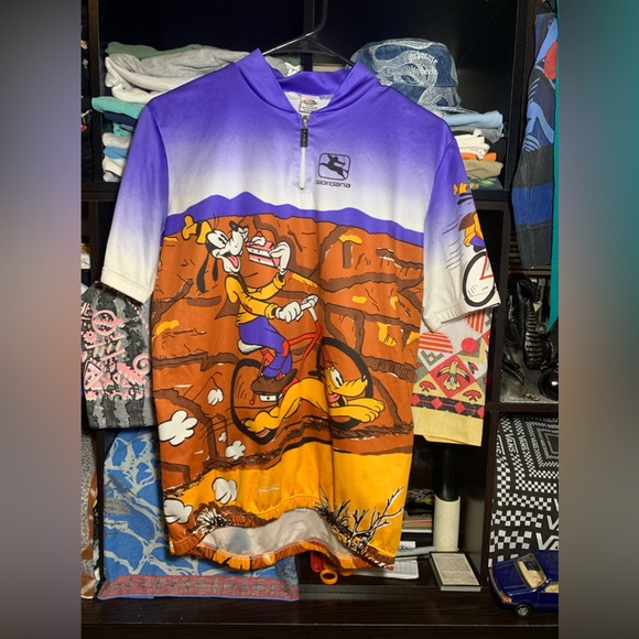 Disney | Shirts | Disney Goofy Pluto Bicycle Racing Jersey | Poshmark
